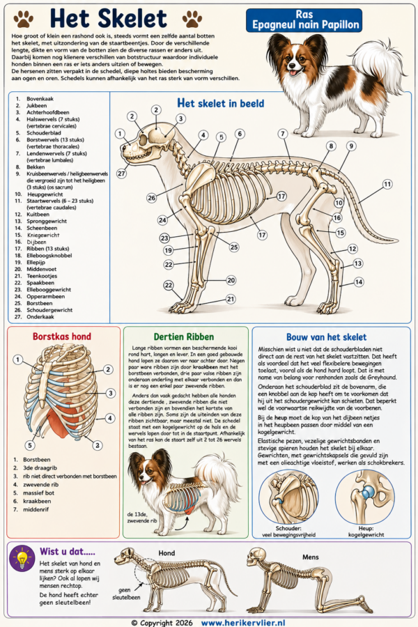 Het Skelet/ anatomie van de hond – Papillon Kennel v.d. Herikervlier